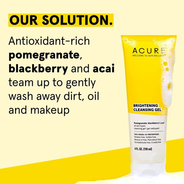 Acure brightening cleansing gel 118ml - Sonavine Beauty