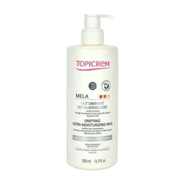 Topicrem mela unifying ultra moisturizing milk 500ml - Sonavine Beauty