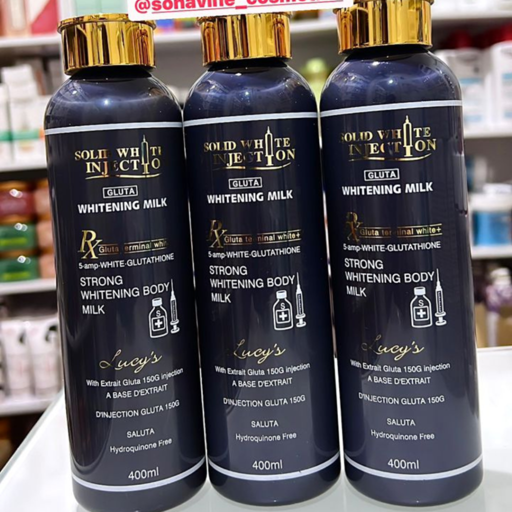 SOLID WHITE INJECTION GLUTA Whitening milk lotion 400ml - Sonavine Beauty